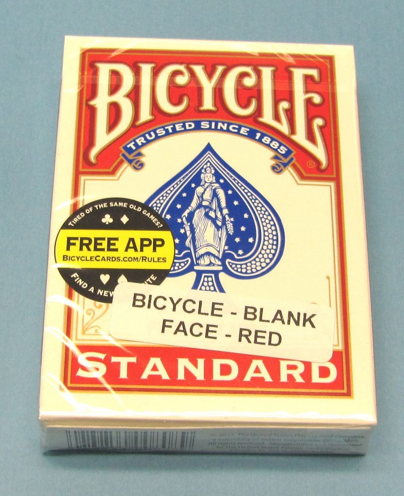 Blank Face Deck - Red Backs (Bicycle) | Winkler's Magic Warehouse