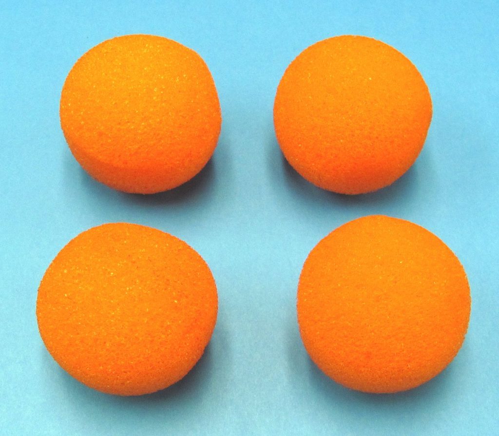 Sponge Balls 1-1/2 Inch Super Soft - Orange | Winkler's Magic Warehouse