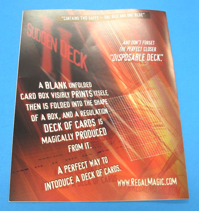 Sudden Deck II (David Regal) | Winkler's Magic Warehouse