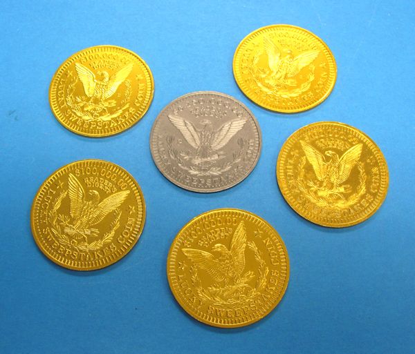 6 Aluminum Reader's Digest Tokens | Winkler's Magic Warehouse