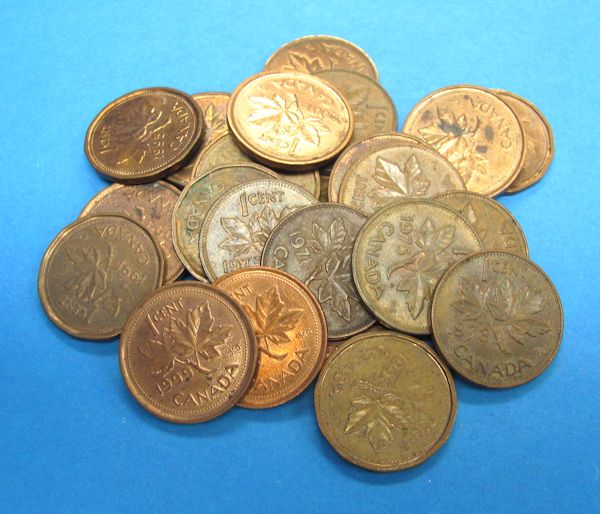 2 Dozen Canadian Pennies | Winkler's Magic Warehouse